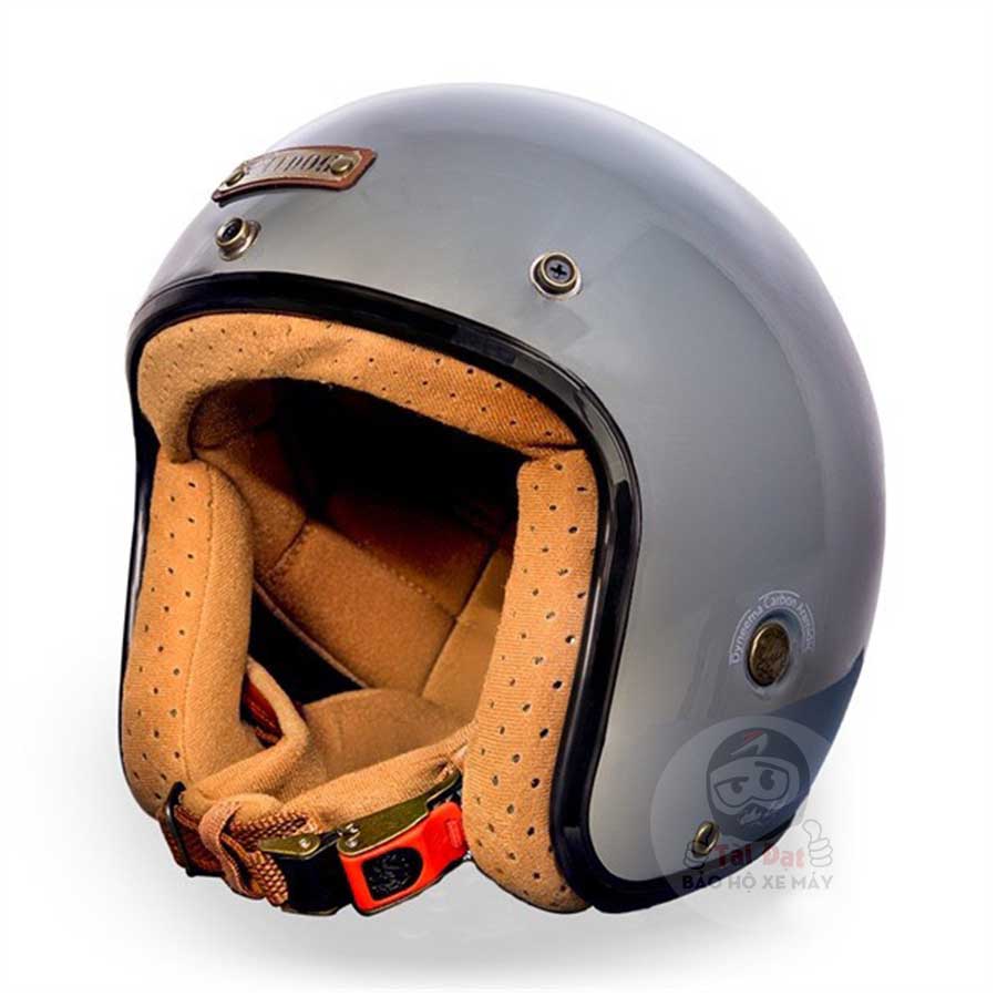 Nón 3/4 Bulldog Heli Xám bóng - Mũ Bulldog Heli Sợi thủy tinh ...