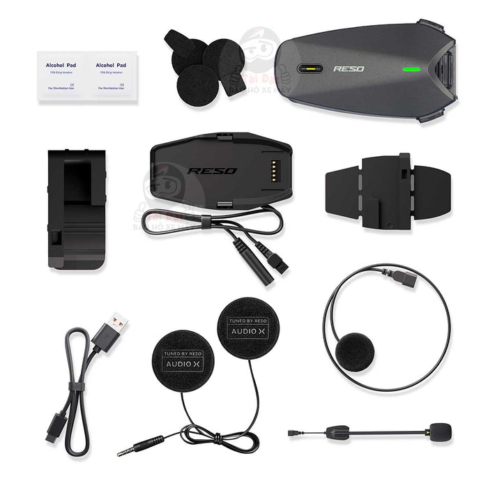 Reso Pilot Pro - Bộ Đàm Intercom Dual Mesh, Kết Nối 30 Biker Touring ...